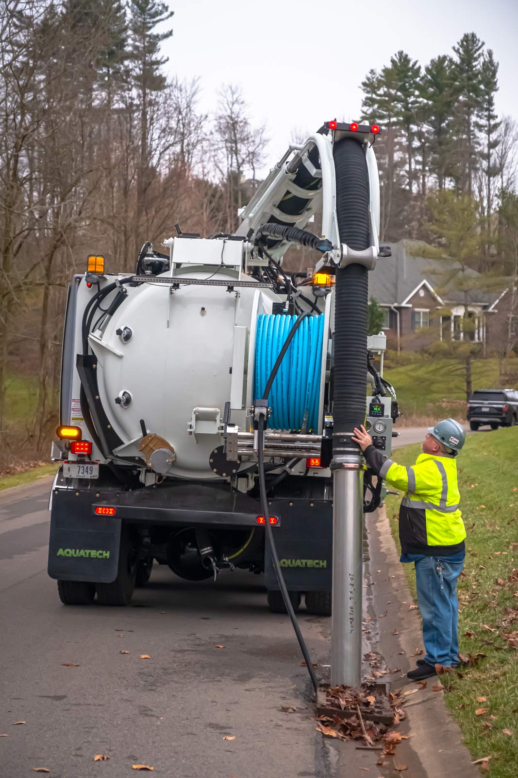 Rear-mounted Hose Reel Combination Sewer Cleaner - Aquatech